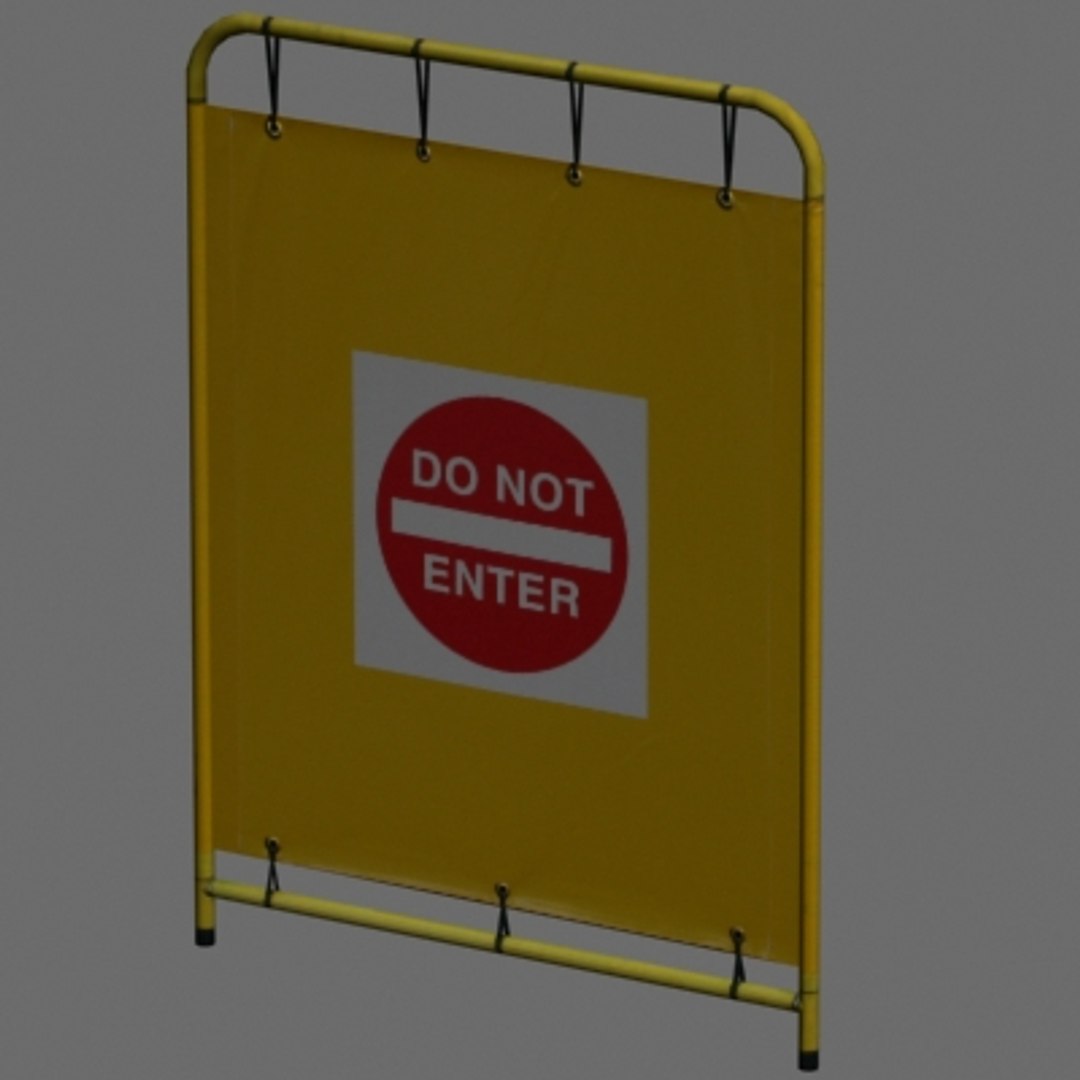3ds Max Enter Barrier Sign