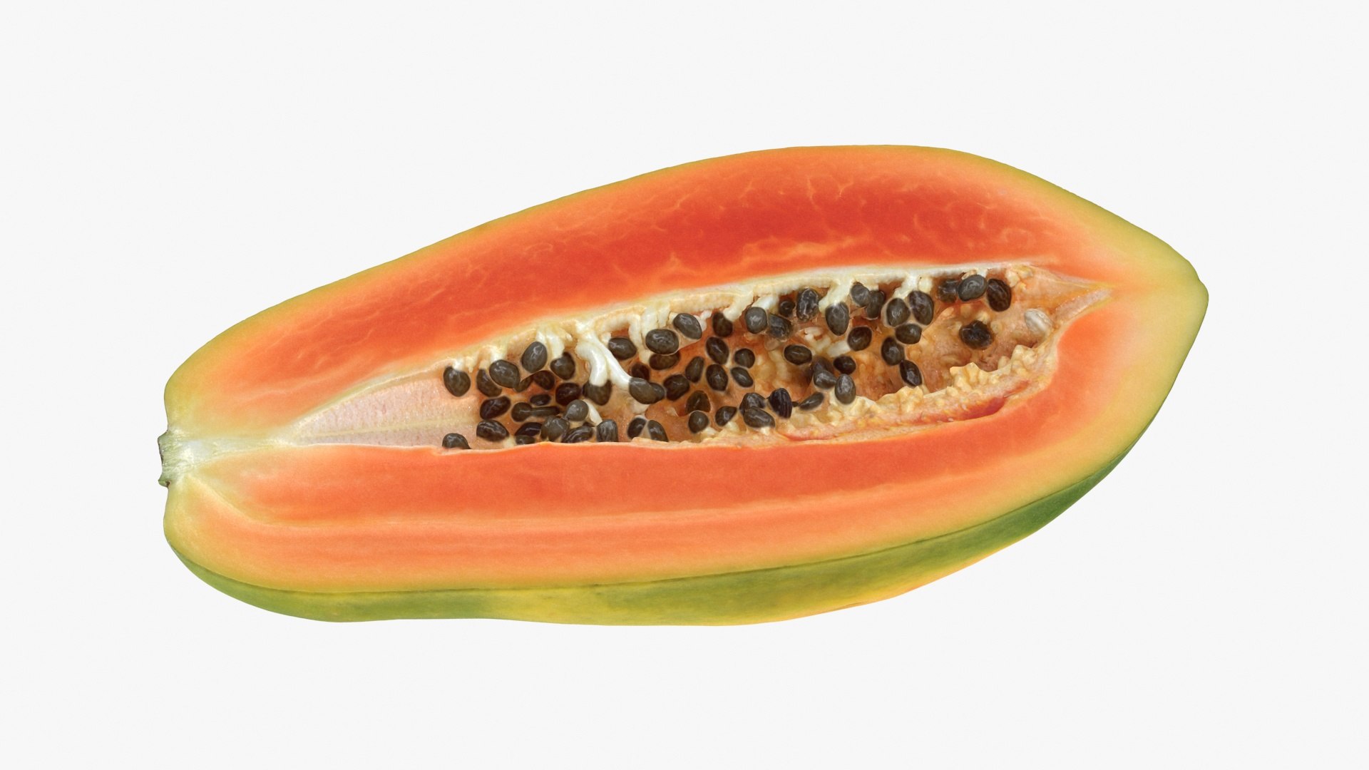 Papaya Half 02 3D Model - TurboSquid 2135763