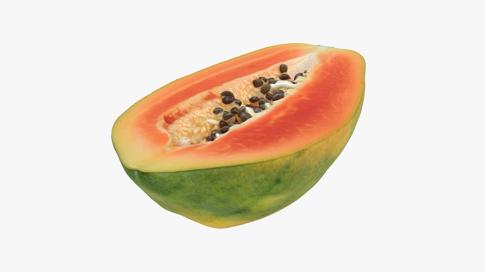 Papaya Half 02 3D Model - TurboSquid 2135763