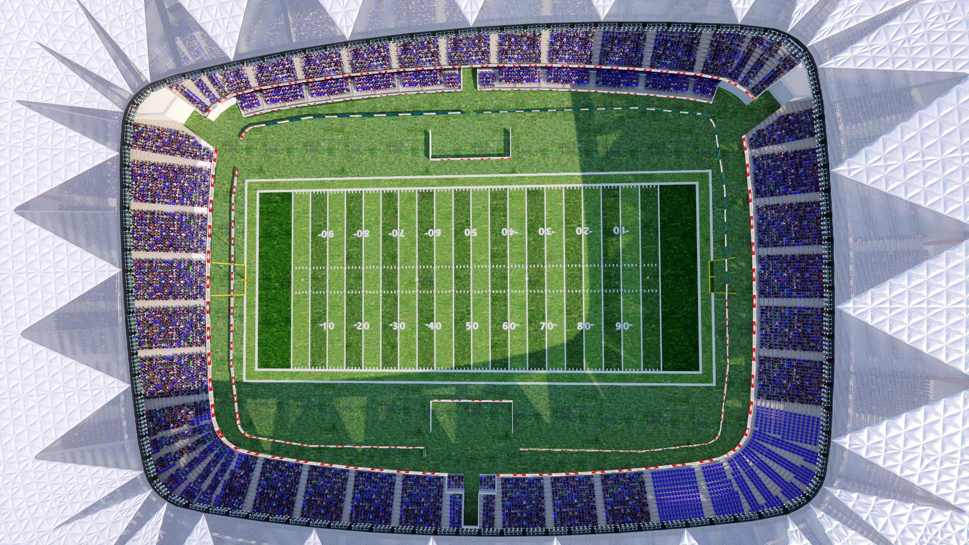 American Football Stadium With Audience Model - TurboSquid 2014883