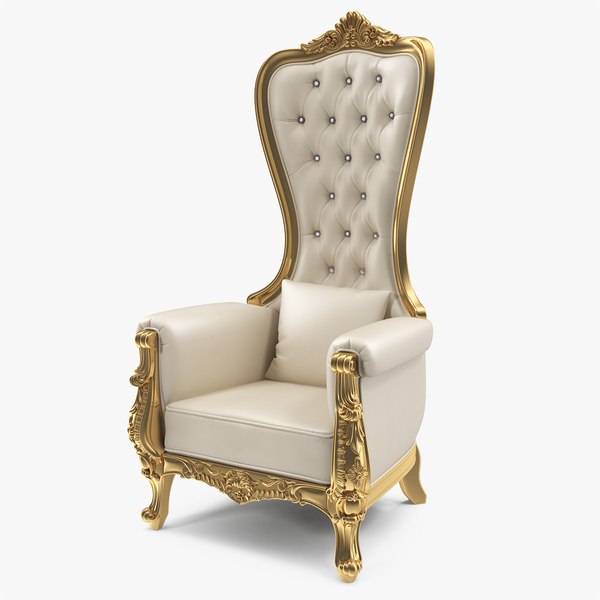 Tall throne chair black leather 3D model - TurboSquid 1348740