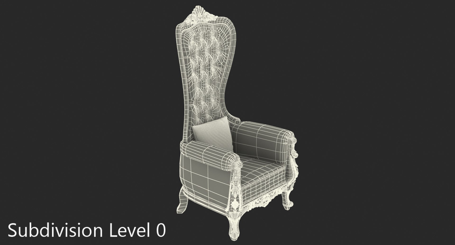3D Model Throne Chair Upholstery - TurboSquid 1348118