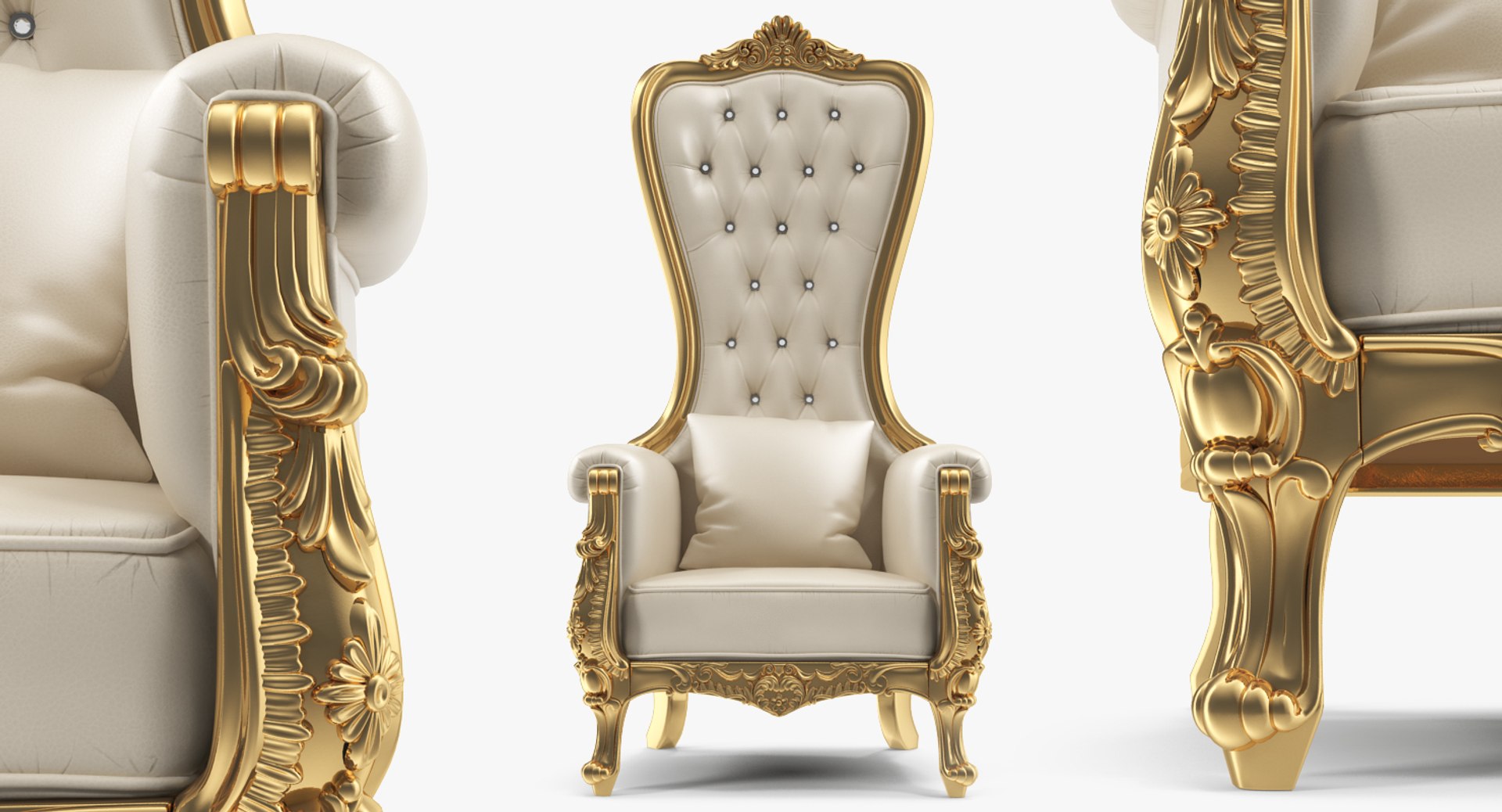 3D Model Throne Chair Upholstery - TurboSquid 1348118