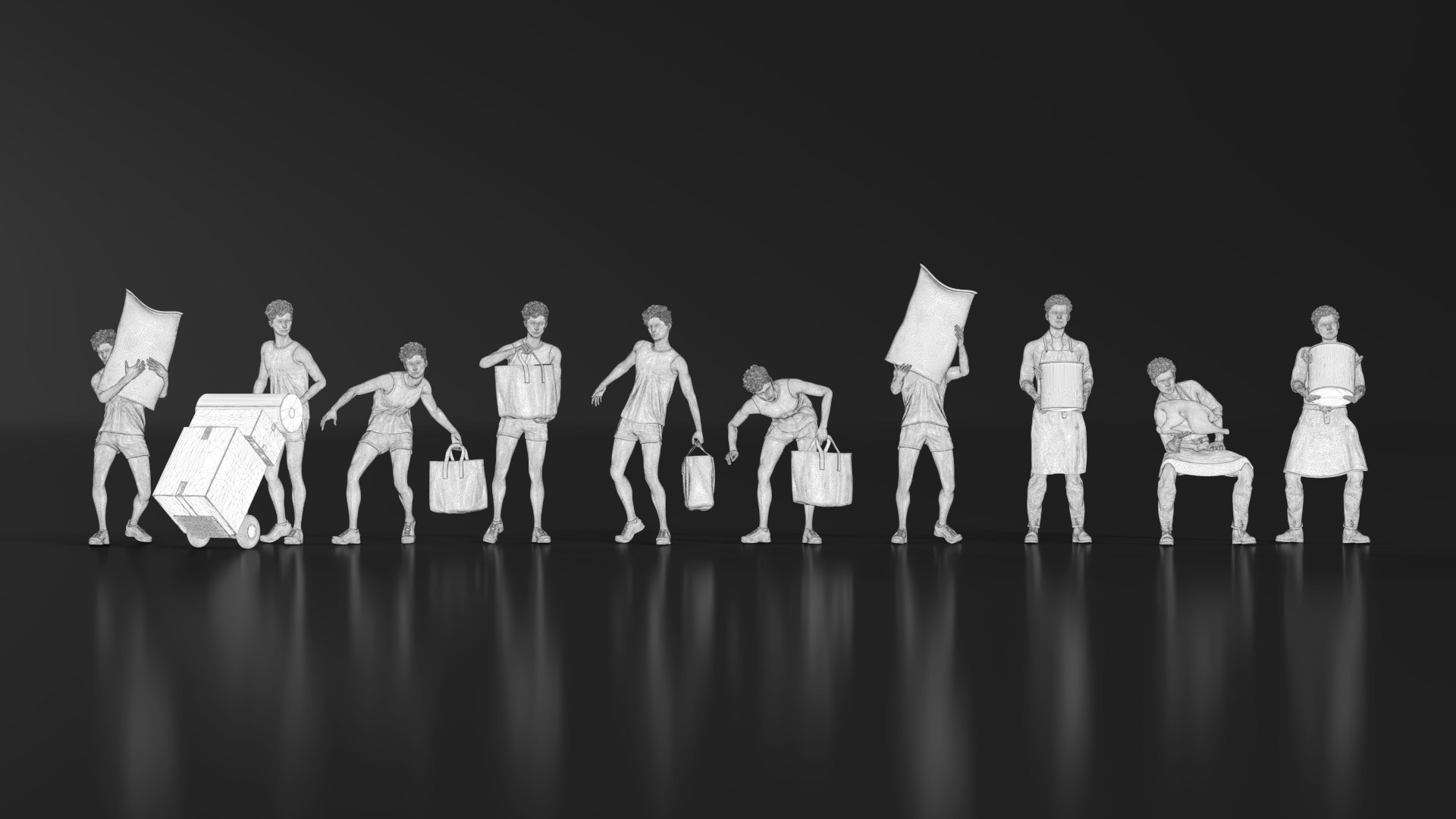 HD People 07 Carrying Model - TurboSquid 1882815