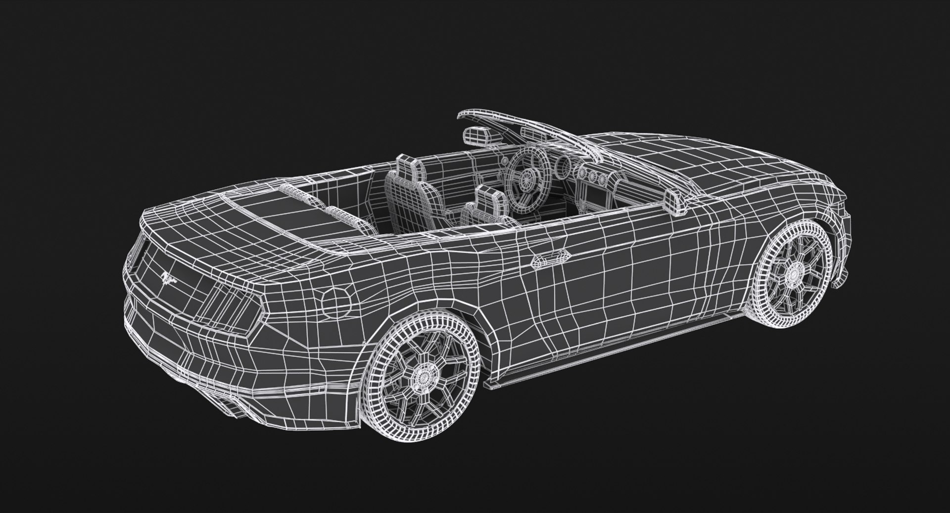 3d Model Mustang Convertible