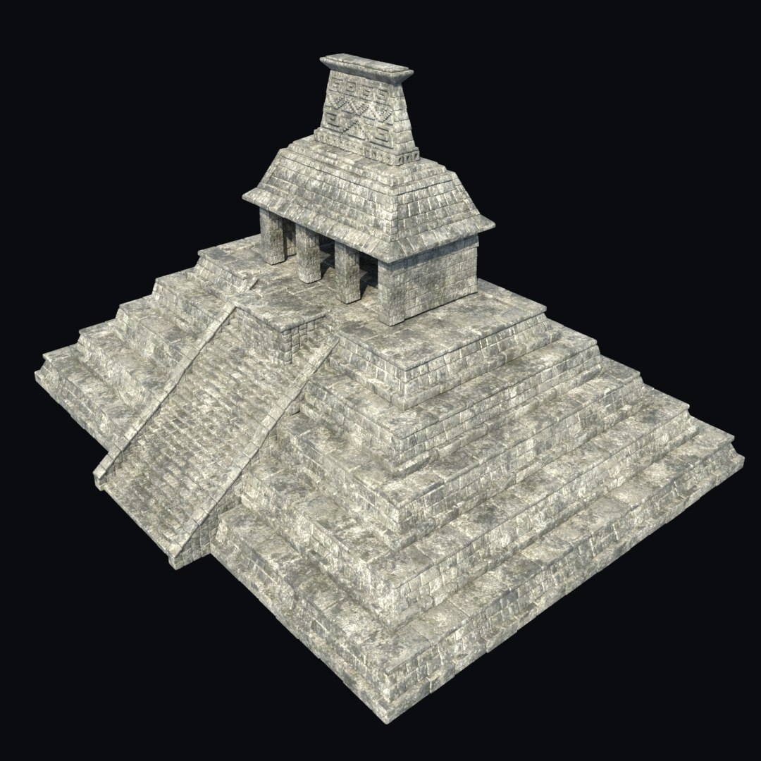 TEMPLE ANCIENT AZTEC MAYAN INCA STONE PLATFORM STAIRS COLLECTION 3D ...