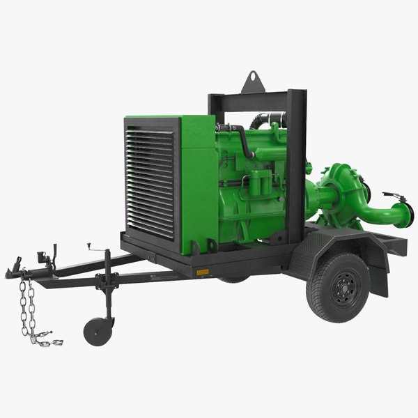 3D модель Промышленный прицеп для перекачки воды, оборудованный для Maya - TurboSquid 2412855