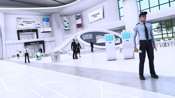 3D Big Congress Exhibition Lobby Centre Collection 8 in 1 - TurboSquid ...