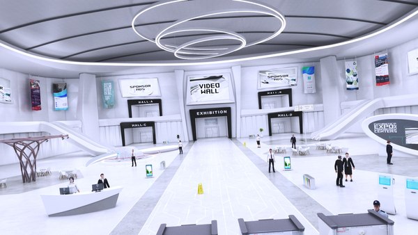 3D Big Congress Exhibition Lobby Centre Collection 8 in 1 - TurboSquid ...