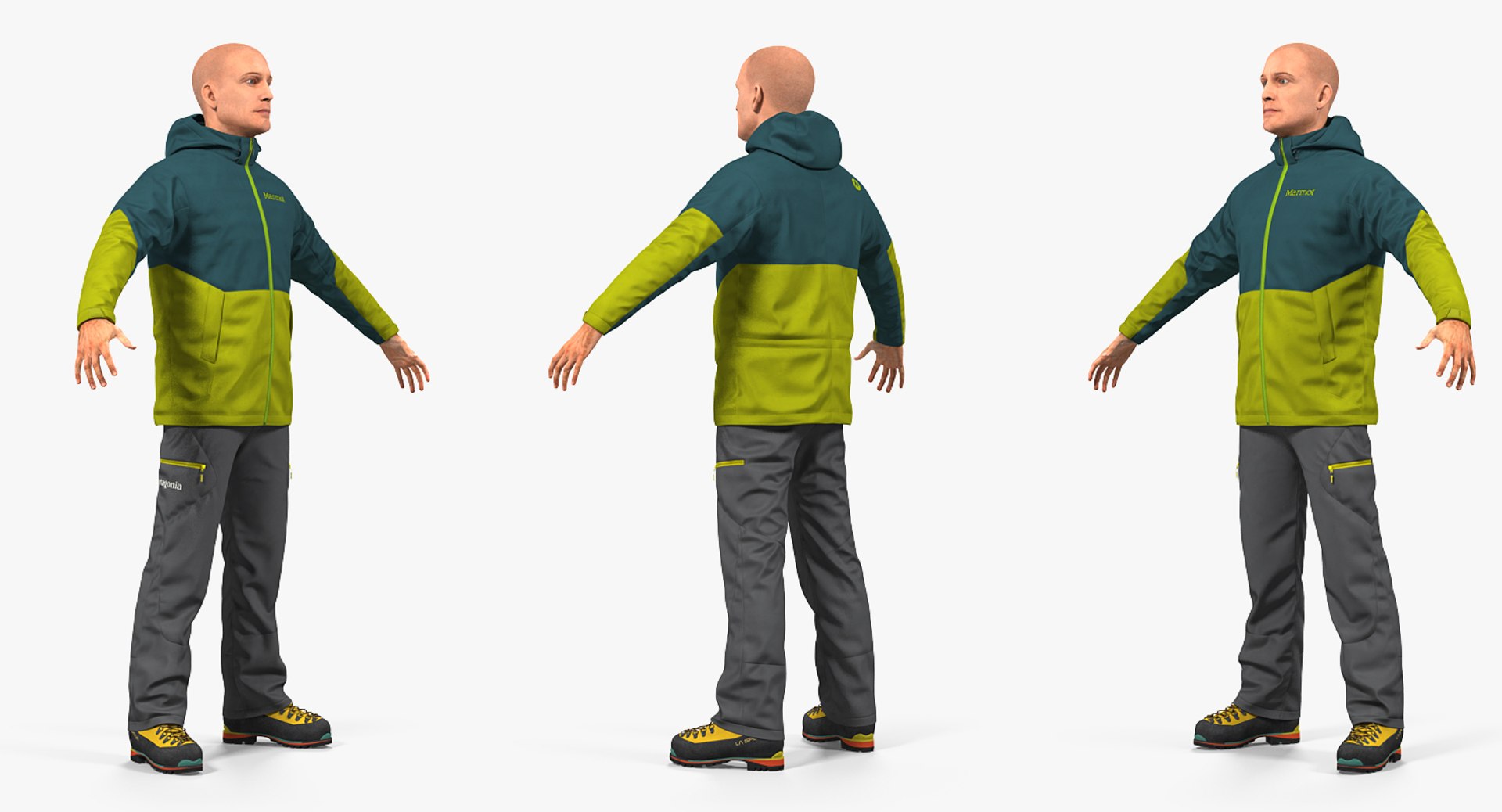 3D Rock Climber Winter Hiking Model - TurboSquid 1268935