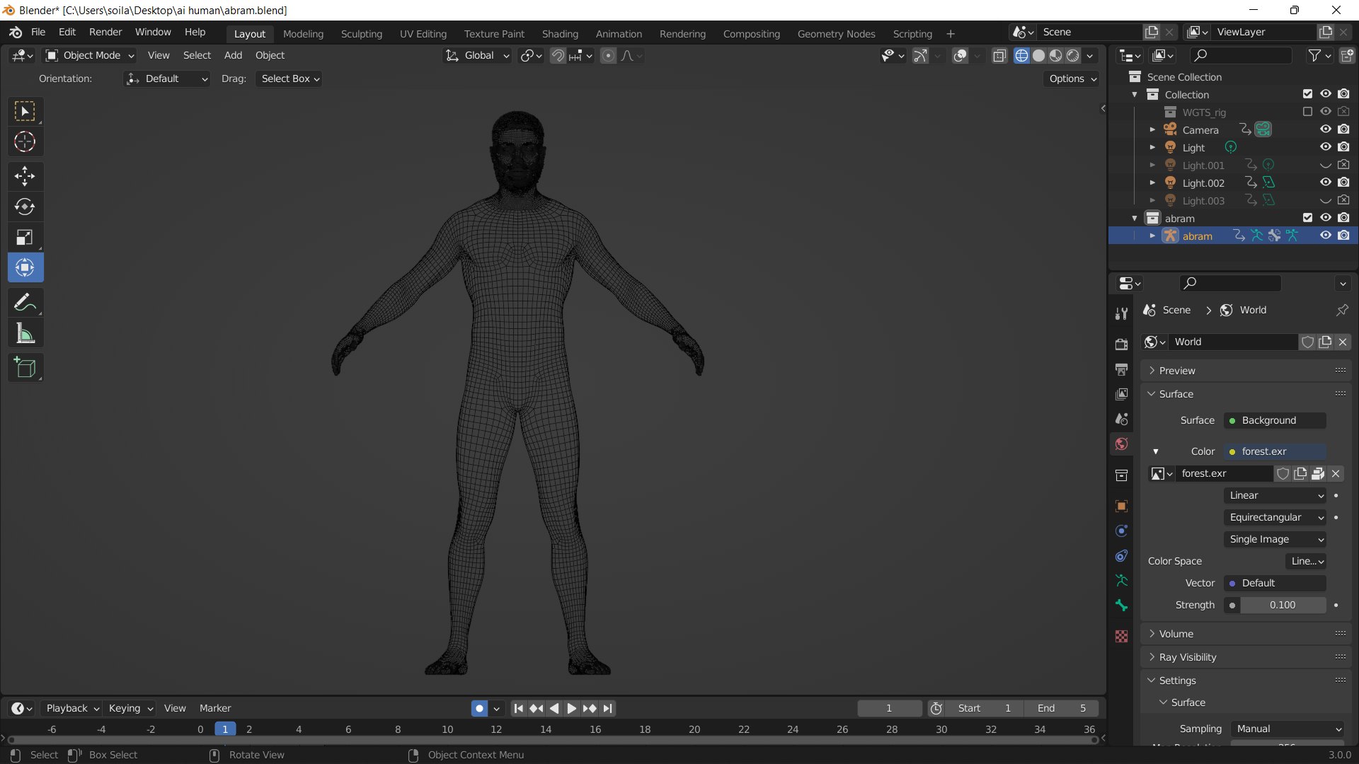 Abram Realistic Rigged Man Blender Character 3D model - TurboSquid 1890637