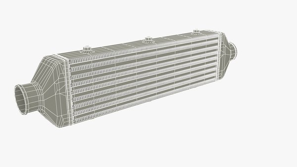 3D Mishimoto Car Intercooler Two Sided Pipes - TurboSquid 1929784