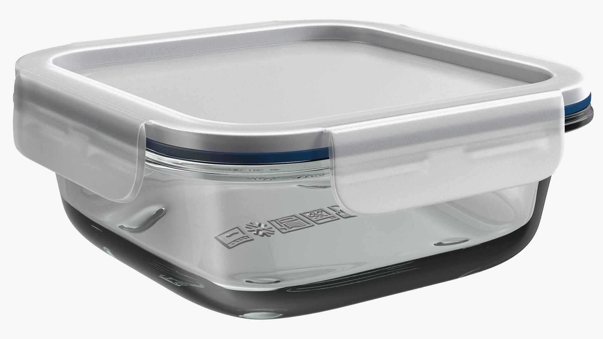 Clip Lock Food Container Glass 600ml model - TurboSquid 1738049