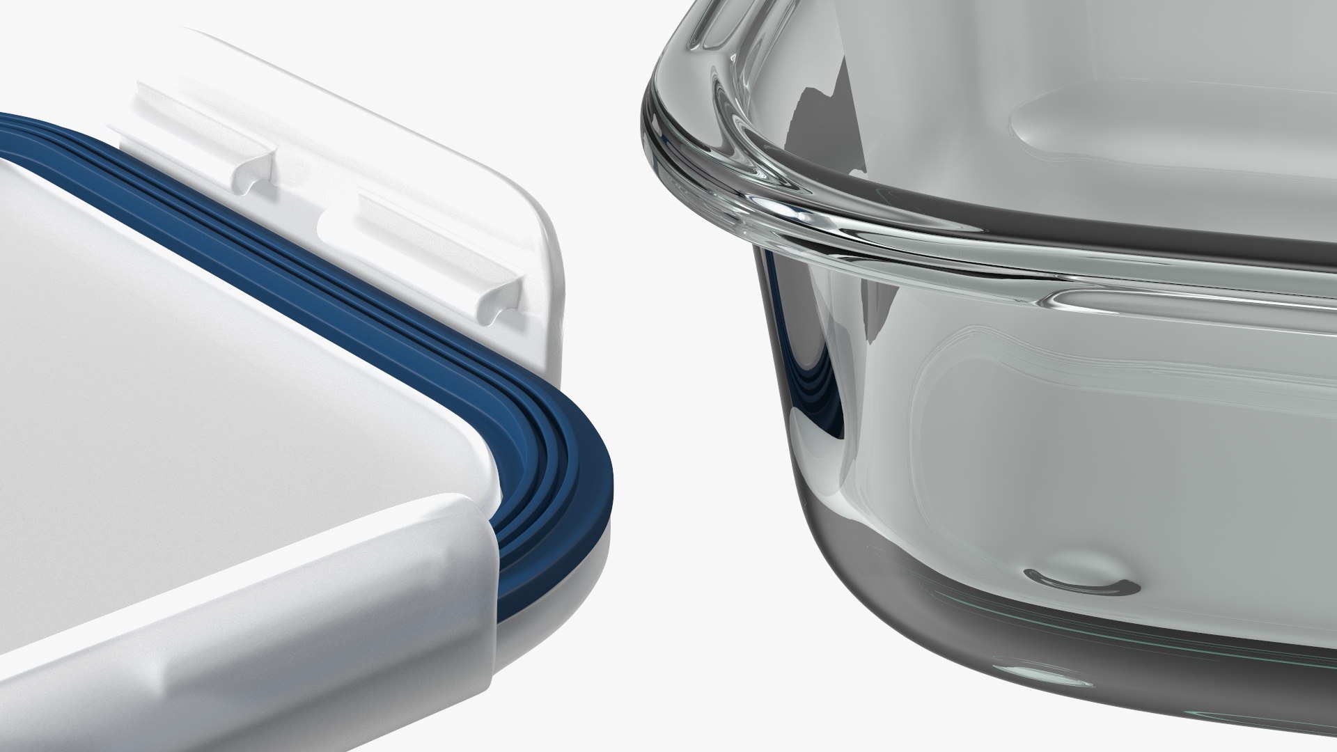 Clip Lock Food Container Glass 600ml model - TurboSquid 1738049