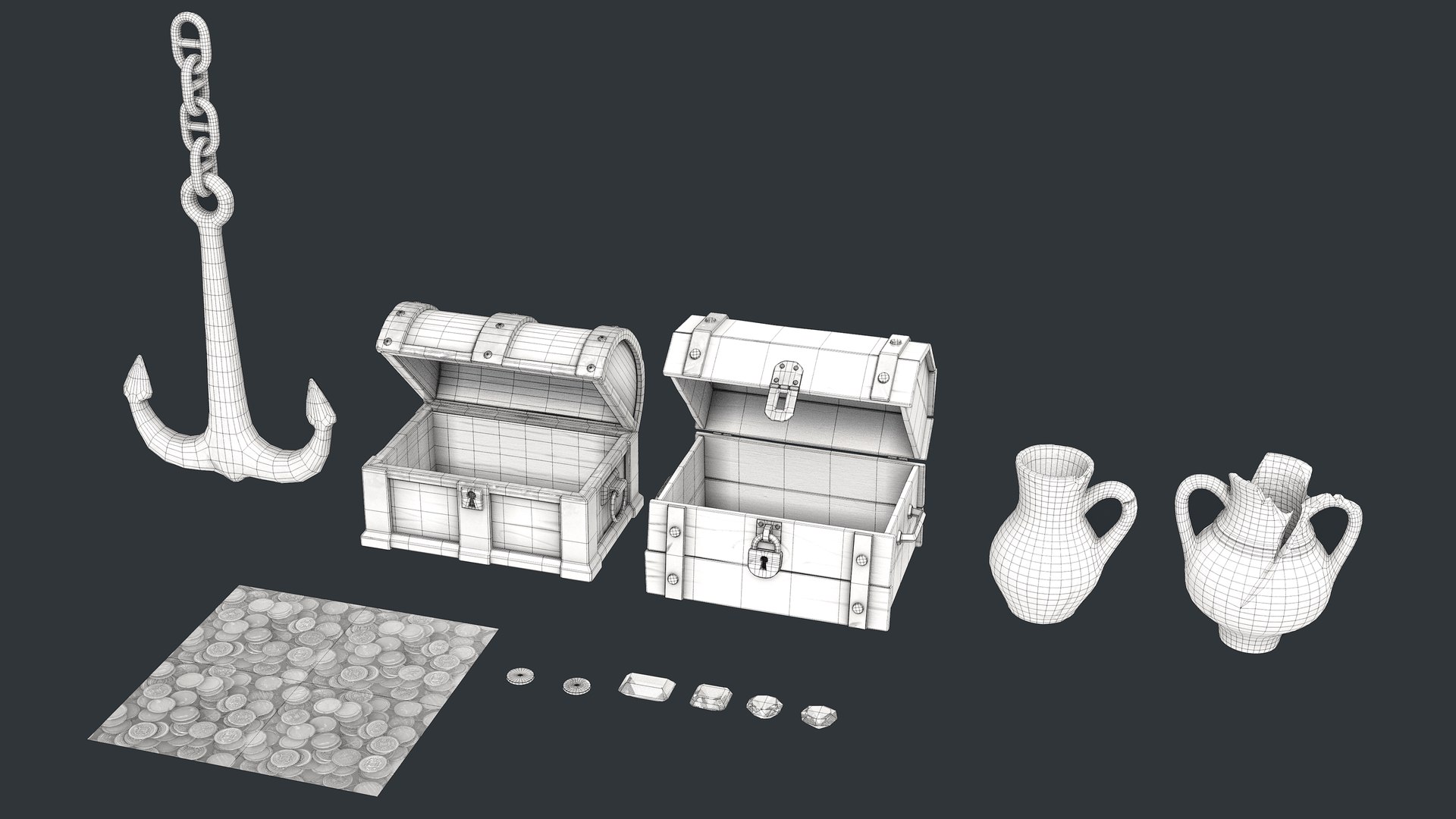 3D Stylized Pirate Treasure model - TurboSquid 2157672