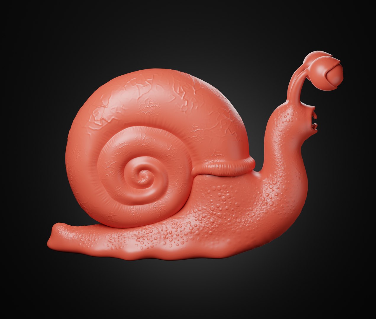 Snail overbite cartoon 3D model - TurboSquid 1713548