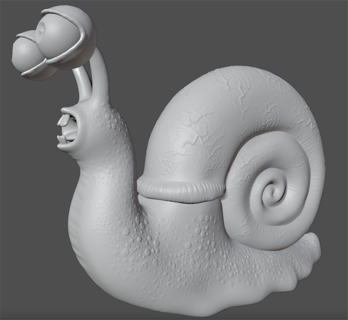 Snail overbite cartoon 3D model - TurboSquid 1713548