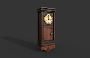3D Old Vintage Big Floor Clock Model - TurboSquid 1827713
