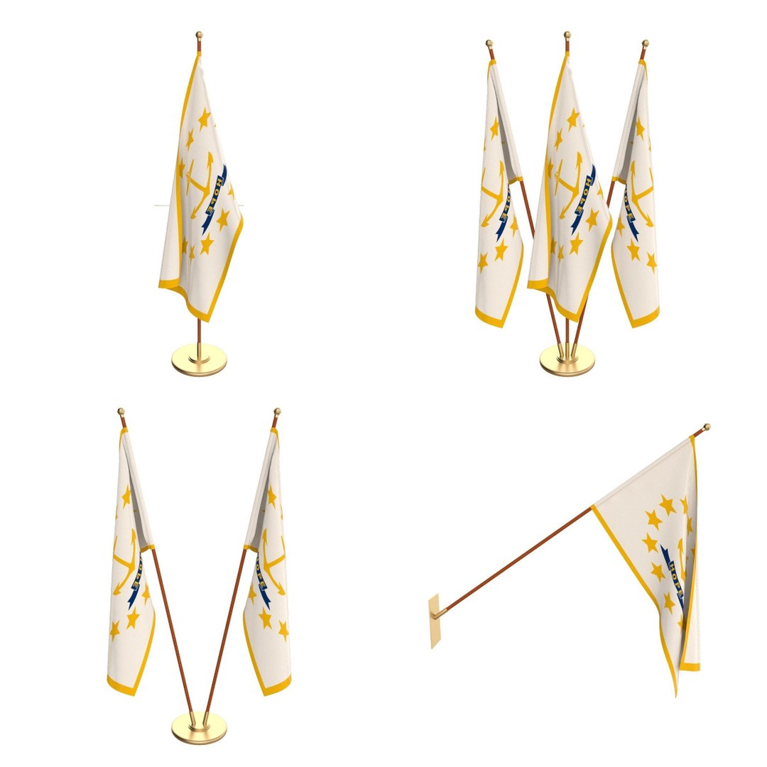 3D flag office cycles model - TurboSquid 1439926