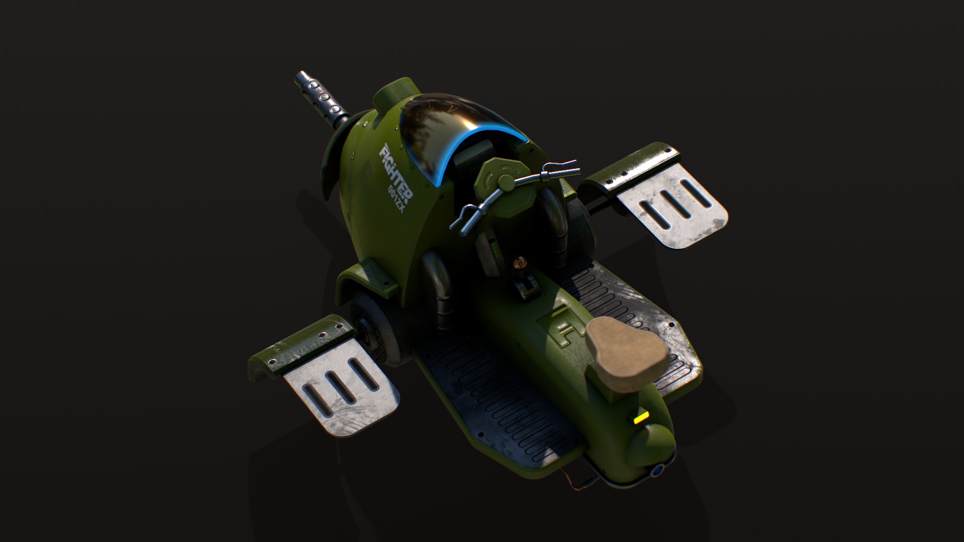 3D Sci Fi Space Hover Scooter model - TurboSquid 2001842