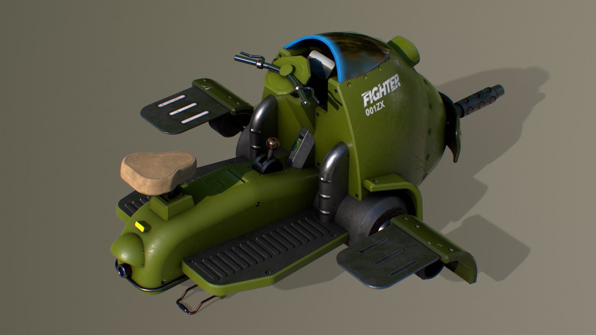 3D Sci Fi Space Hover Scooter Model - TurboSquid 2001842