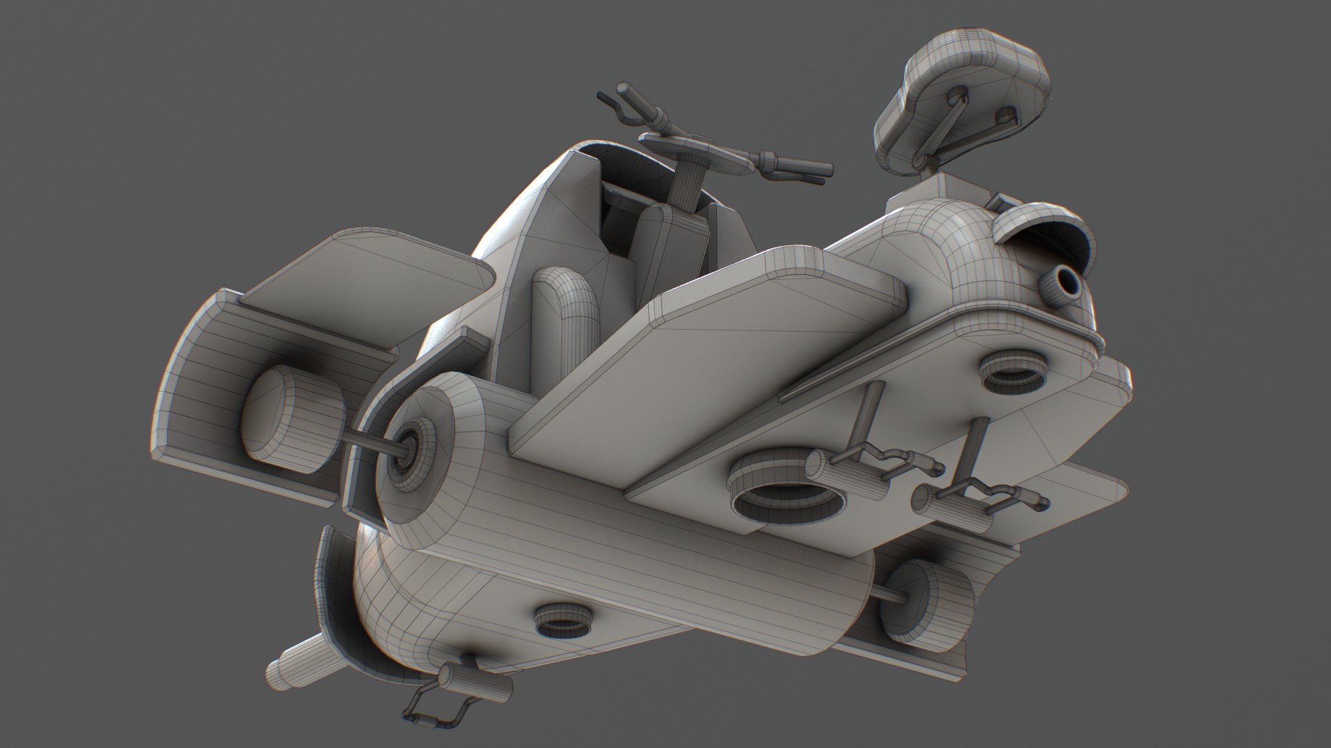 3D Sci Fi Space Hover Scooter model - TurboSquid 2001842