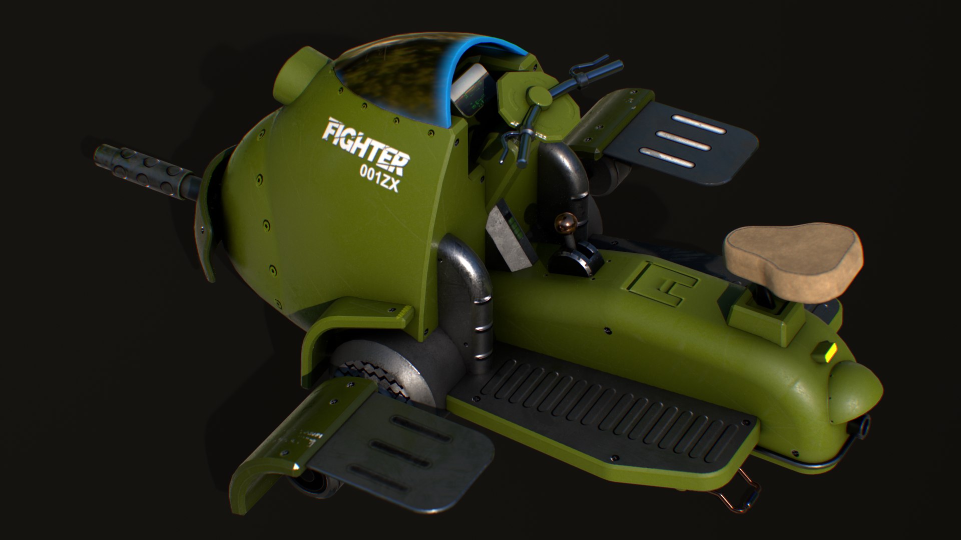 3D Sci Fi Space Hover Scooter model - TurboSquid 2001842
