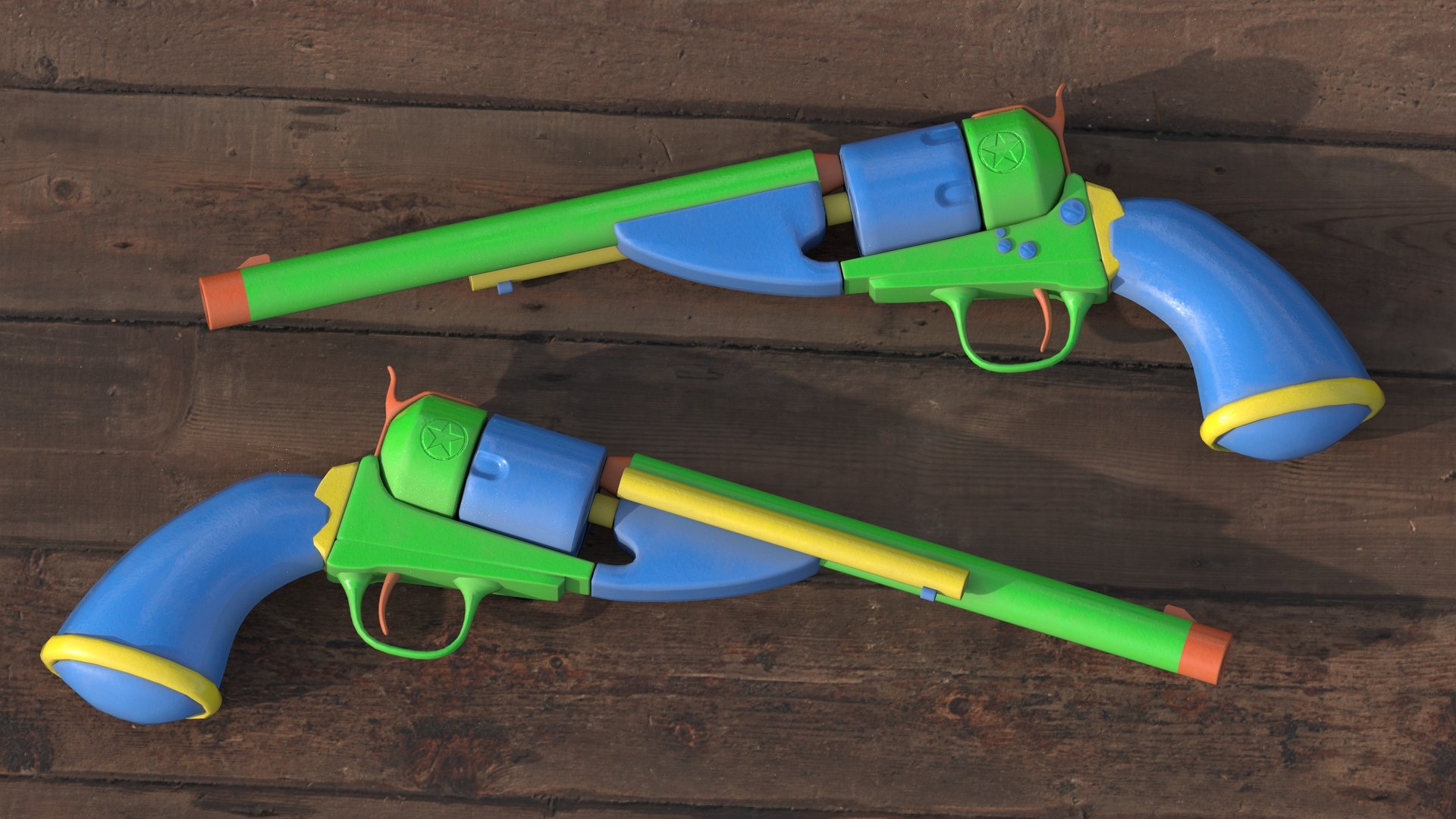 3D Toy Gun Revolver Model - TurboSquid 1939275