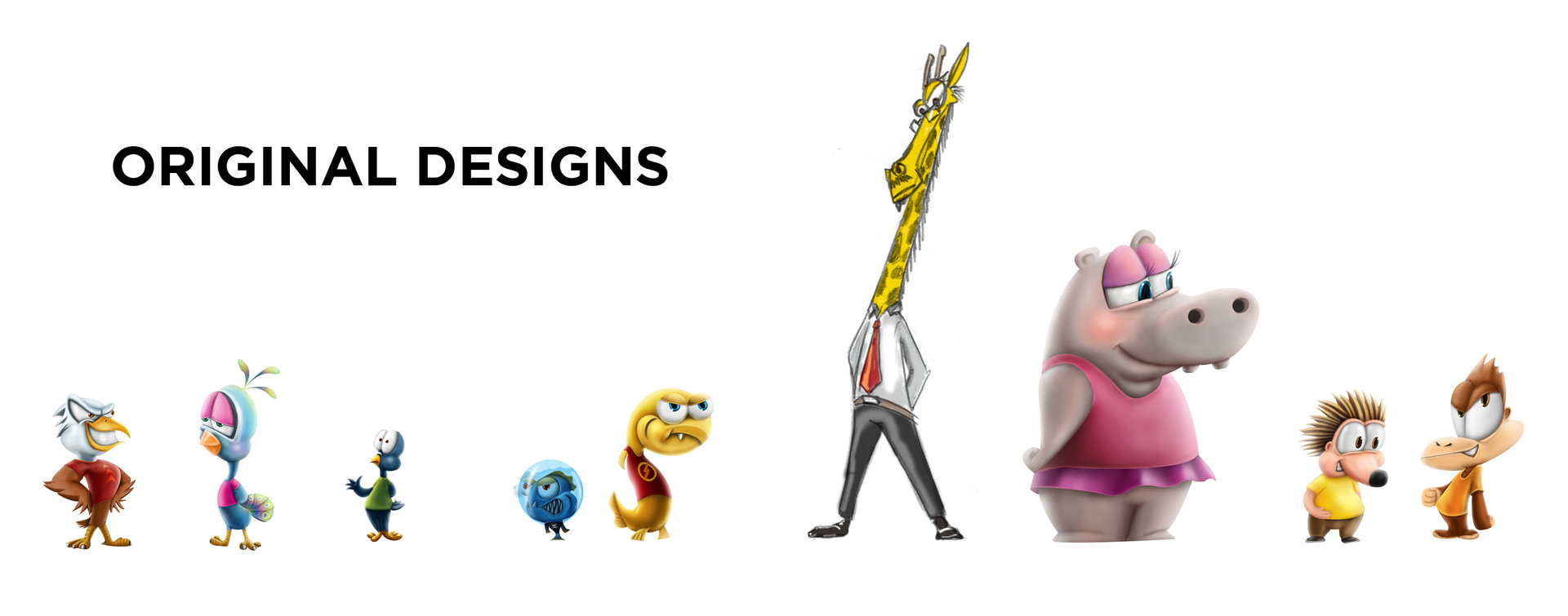 cartoon characters 3d model
