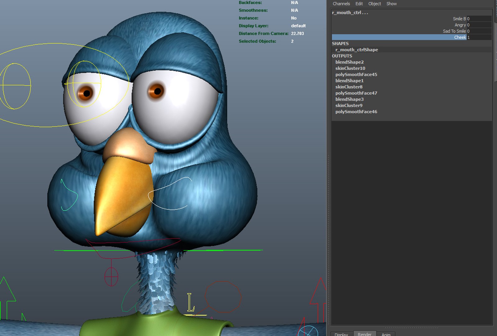 cartoon characters 3d model