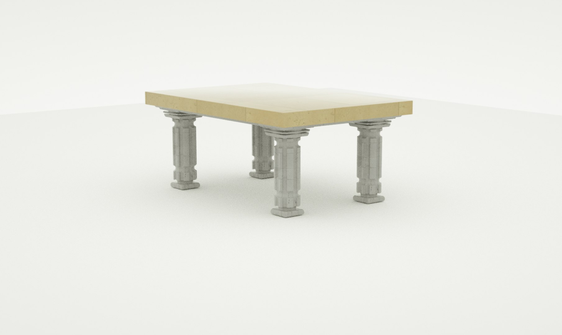 3D stone table - TurboSquid 1397631