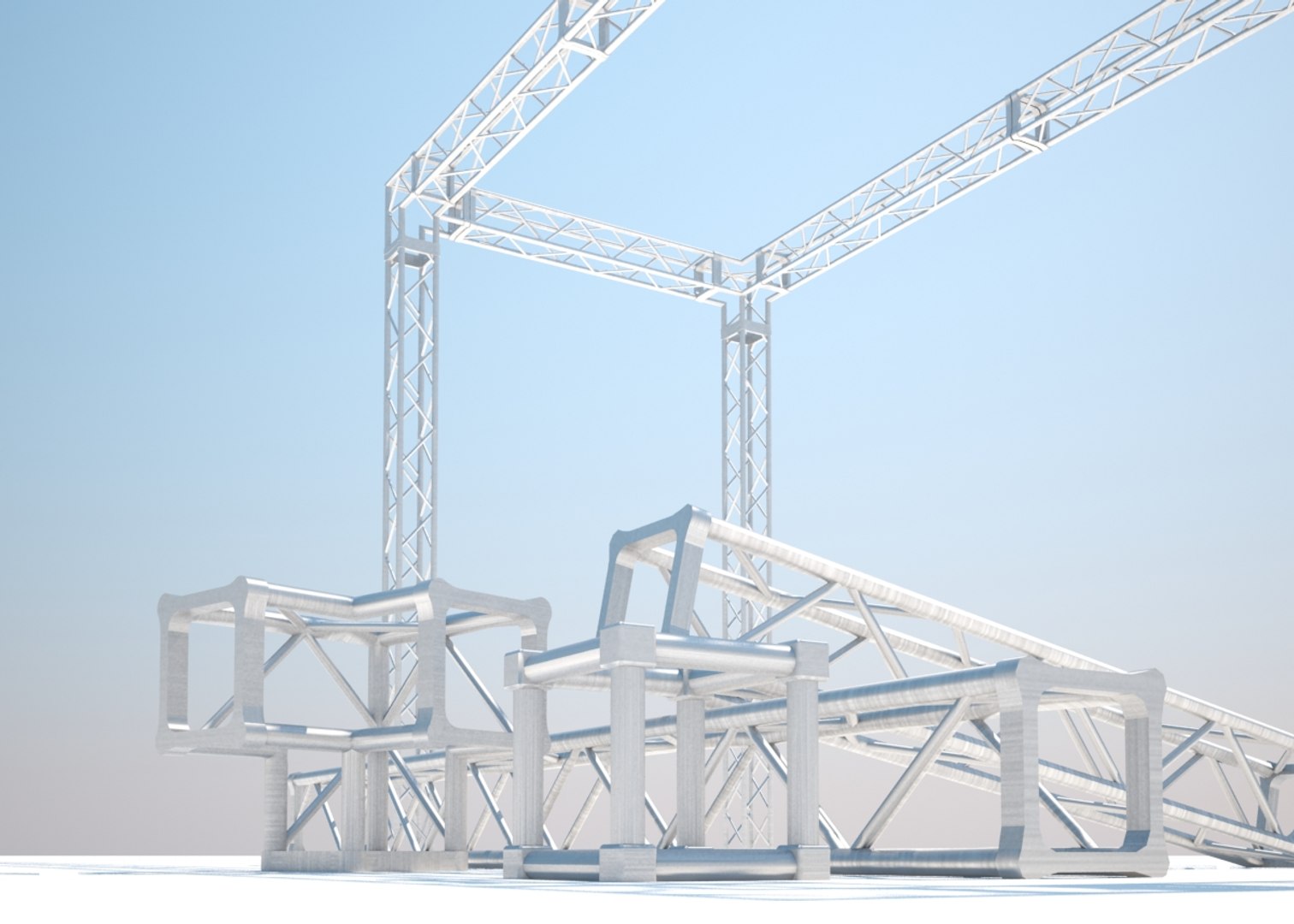 truss structure 3d 3dm