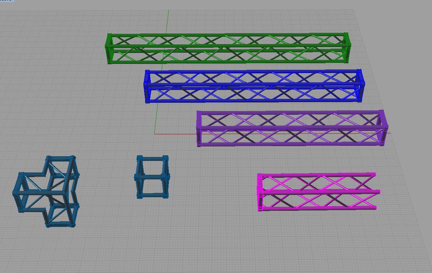 truss structure 3d 3dm
