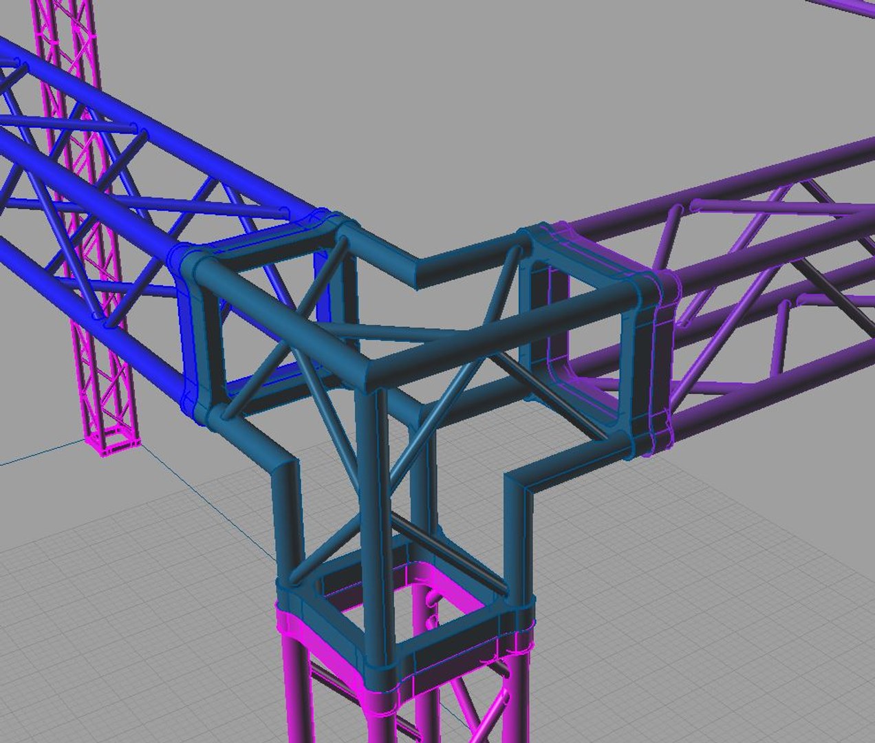 truss structure 3d 3dm