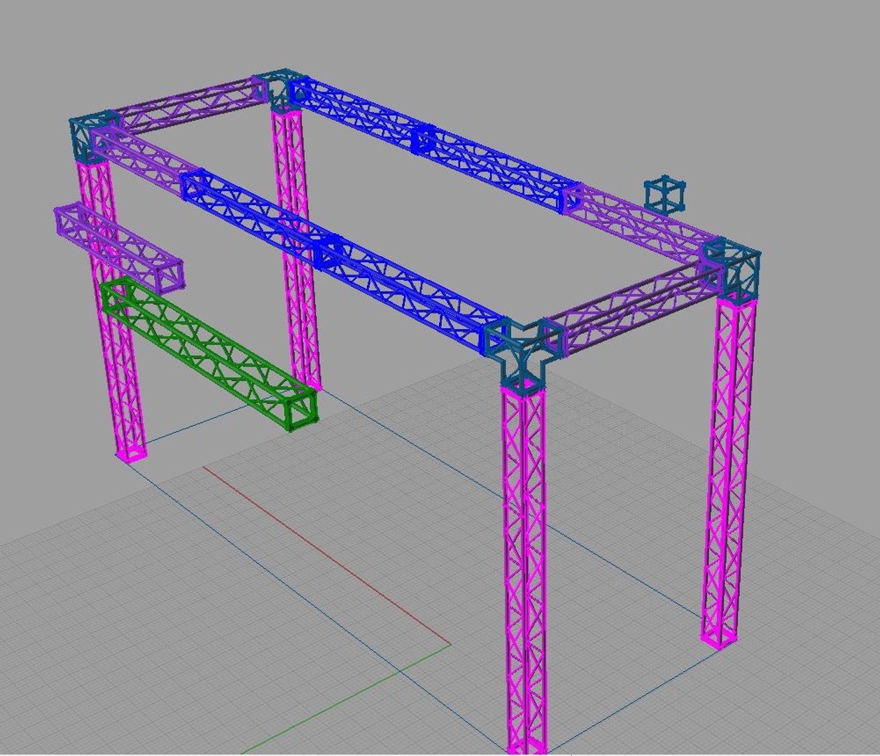 truss structure 3d 3dm