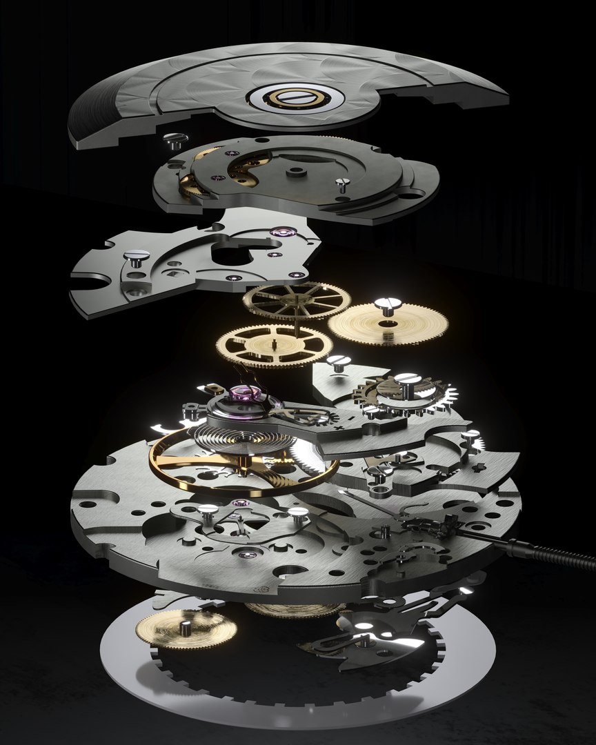 3D ETA 2824-2 Watch Movement Model - TurboSquid 1832505