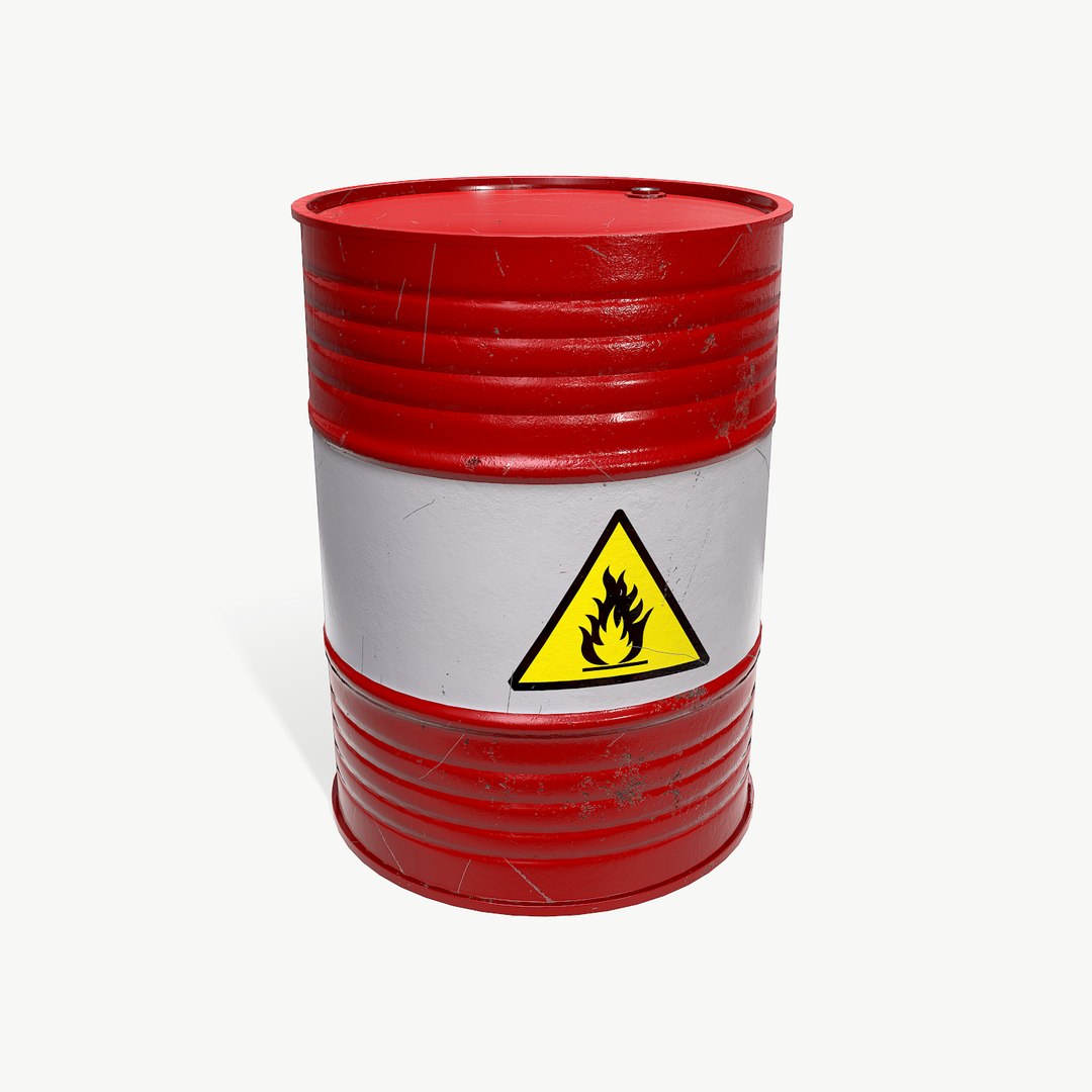 3D Flammable Barrel model - TurboSquid 2051676