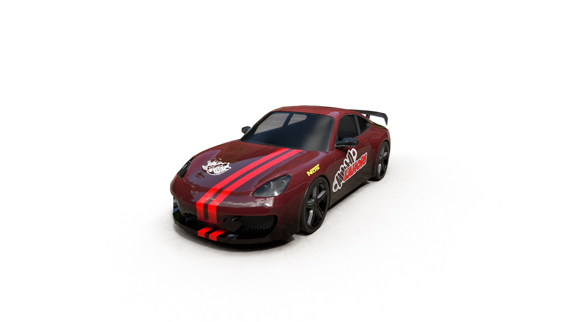 3D model Low polly Sports Car X2 with 4K PBR Texture - TurboSquid 2154063