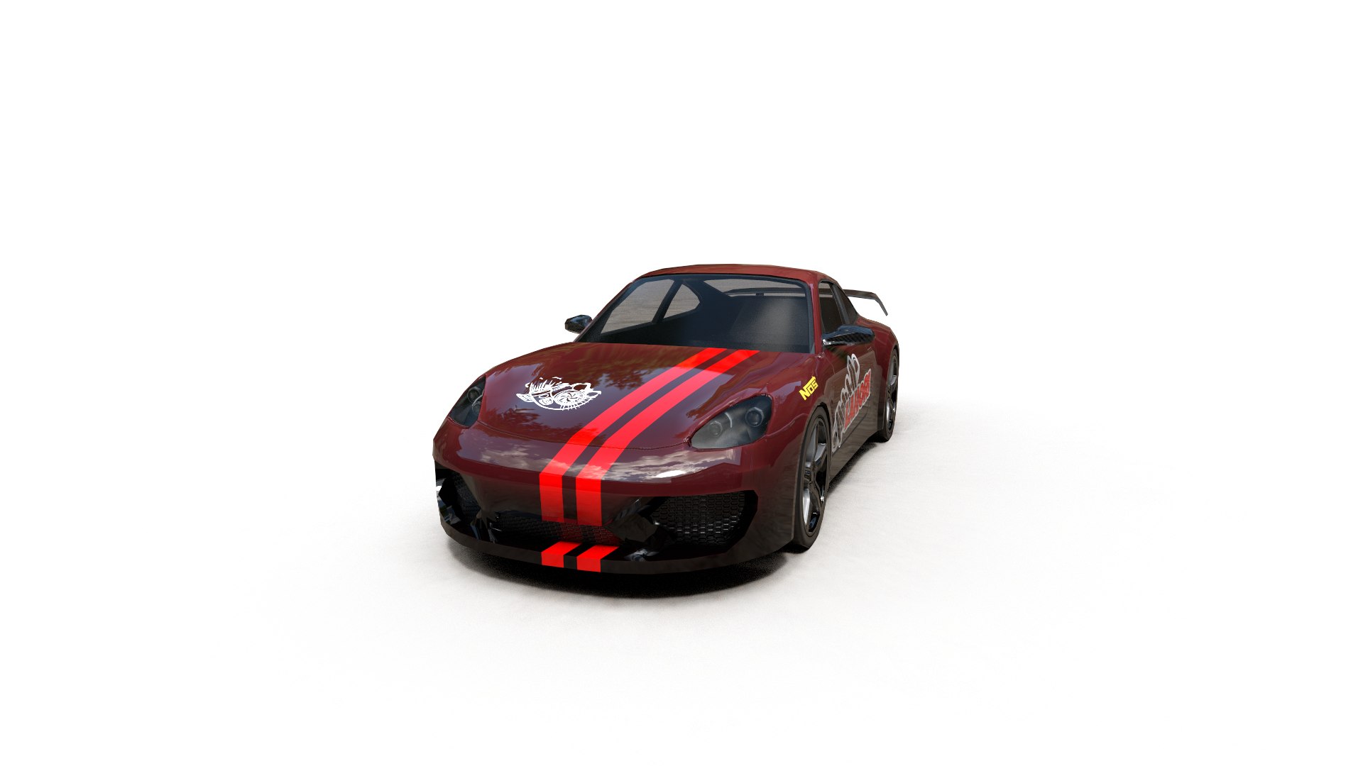 3D model Low polly Sports Car X2 with 4K PBR Texture - TurboSquid 2154063