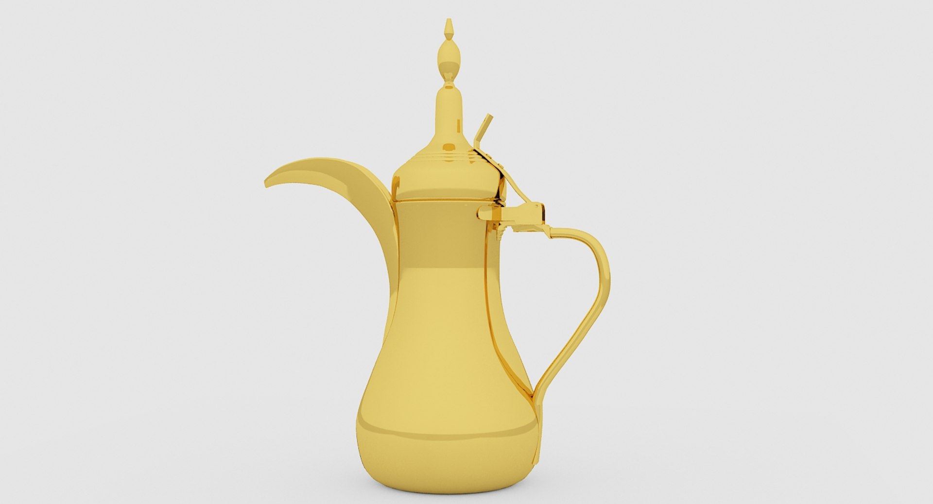 3D Dallah Arabic Teapot Model - TurboSquid 1520192