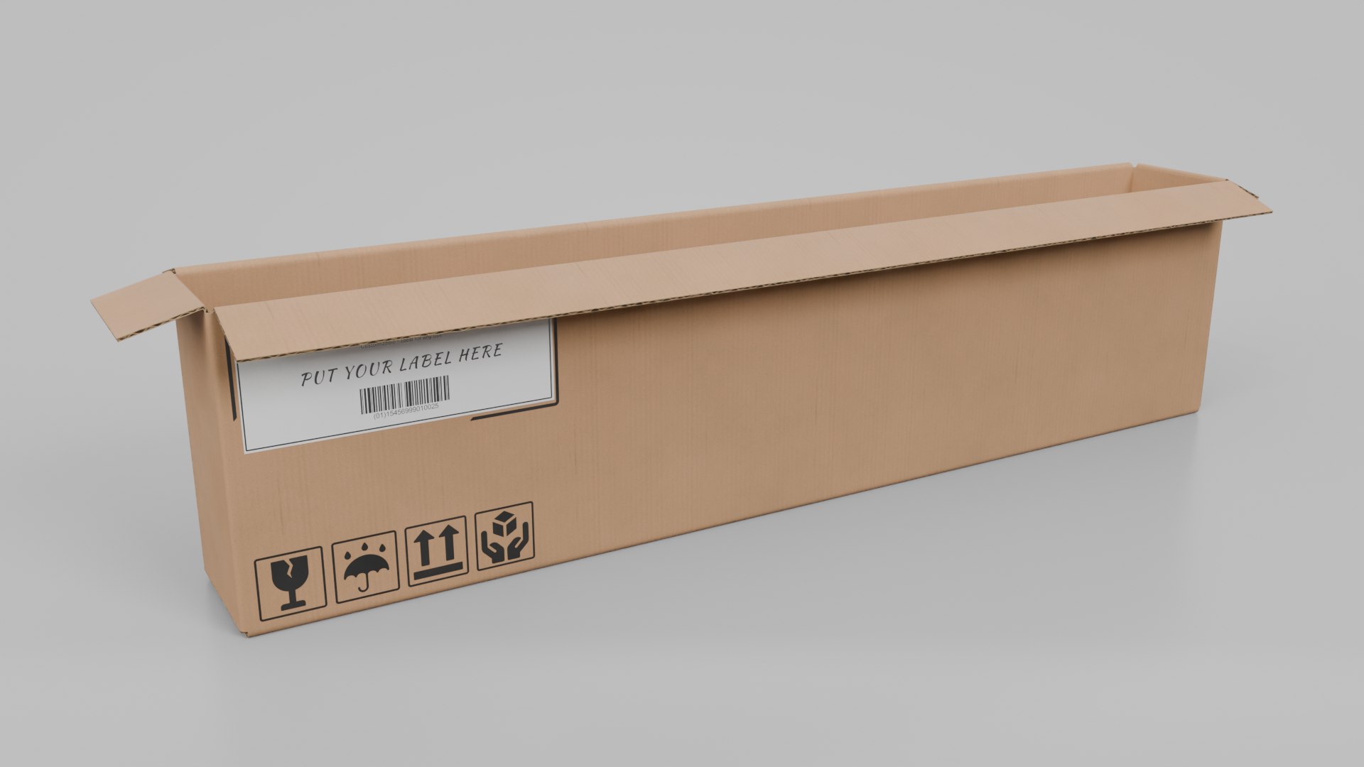 3D Model Tall And Long Cardboard Boxes - Rigged And Customizable Set ...