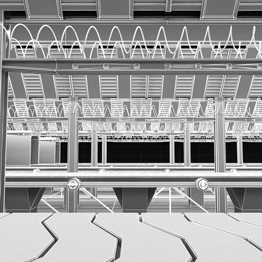3d model assembly line interior