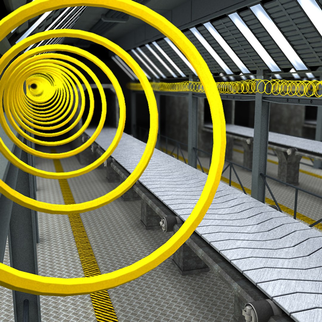 3d model assembly line interior