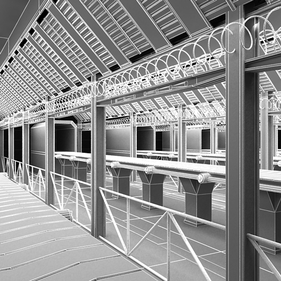 3d model assembly line interior