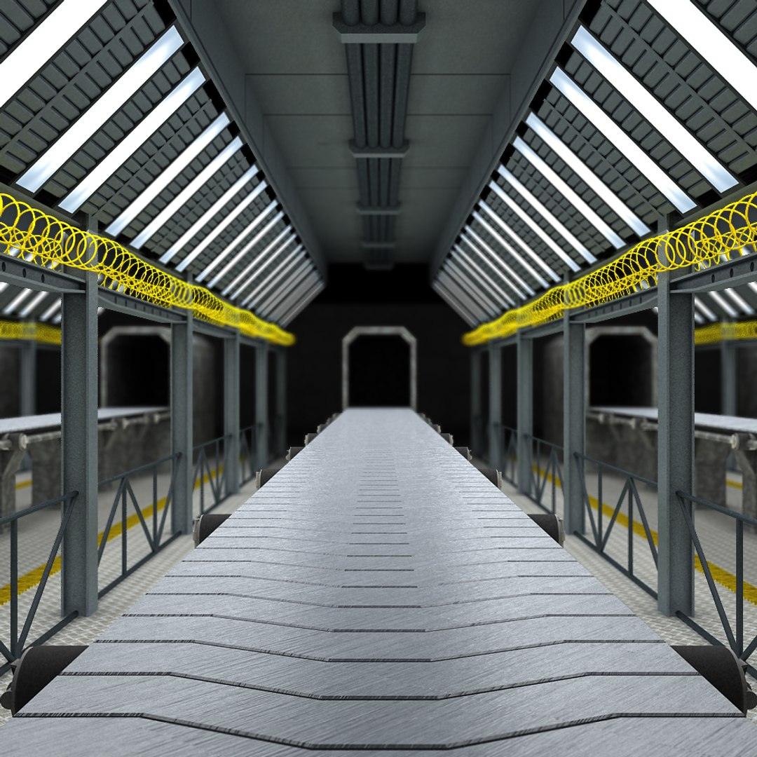 3d model assembly line interior