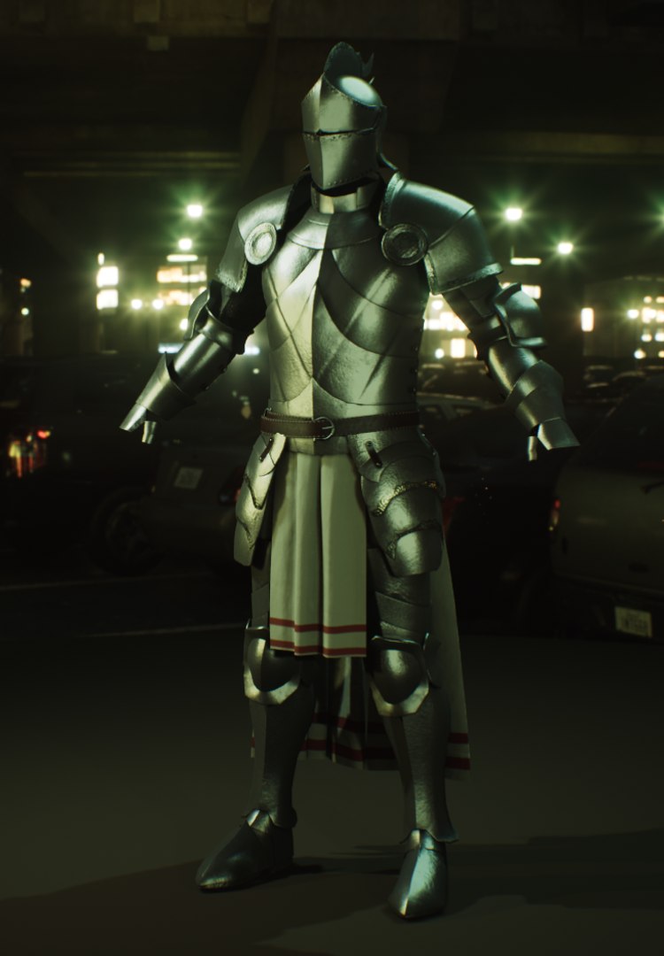 3D Game Ready Silver Armor Low-poly 3D Model - TurboSquid 1968534