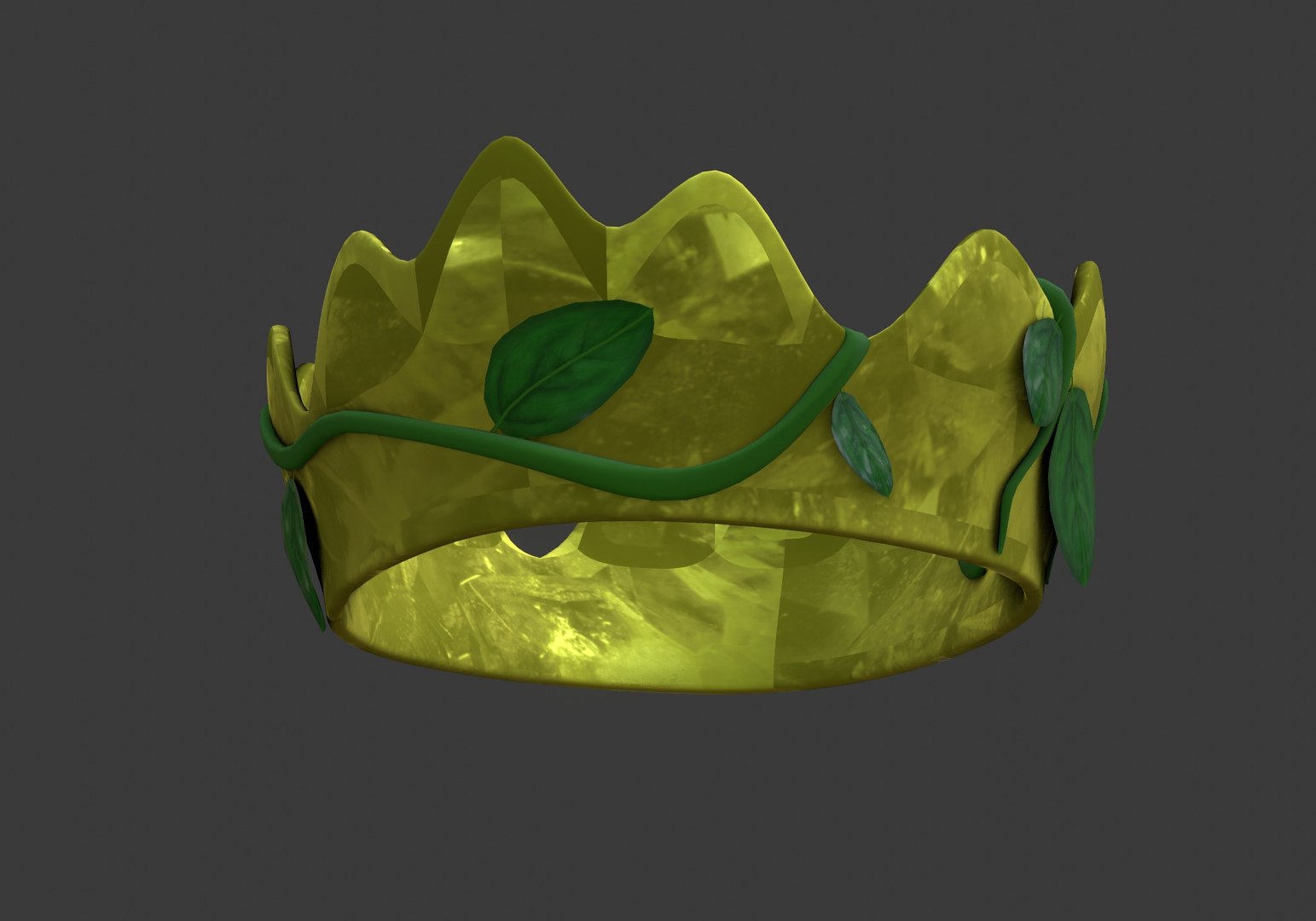 3D Crown With Leaves Model - TurboSquid 1892340