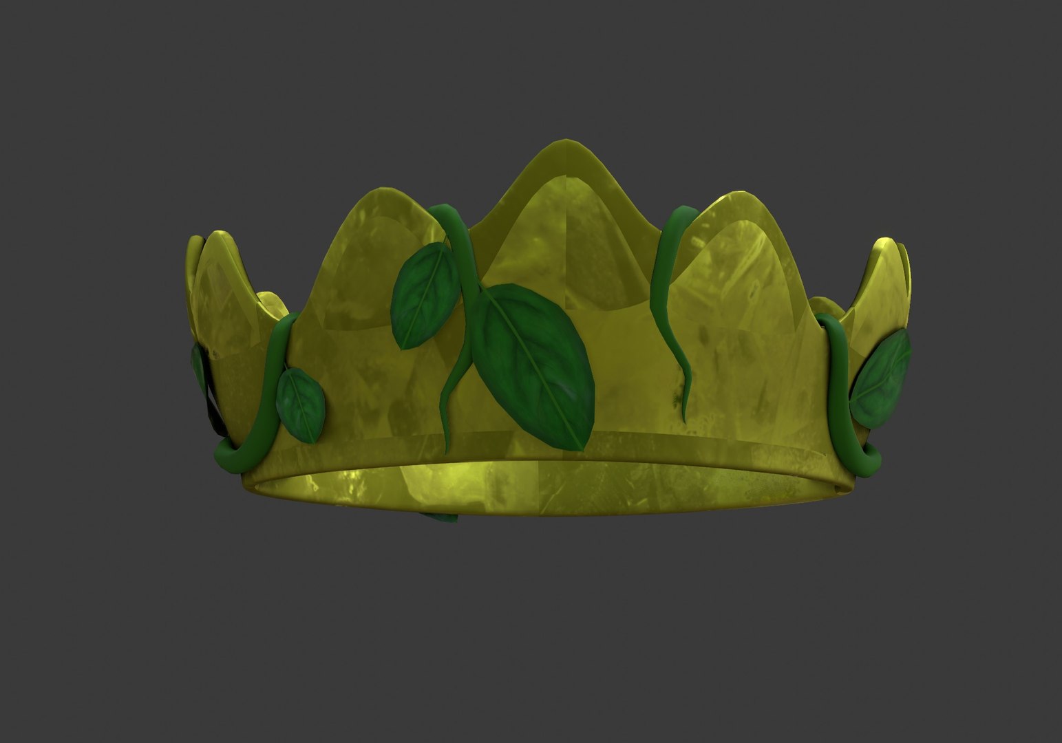 3D Crown With Leaves Model - TurboSquid 1892340