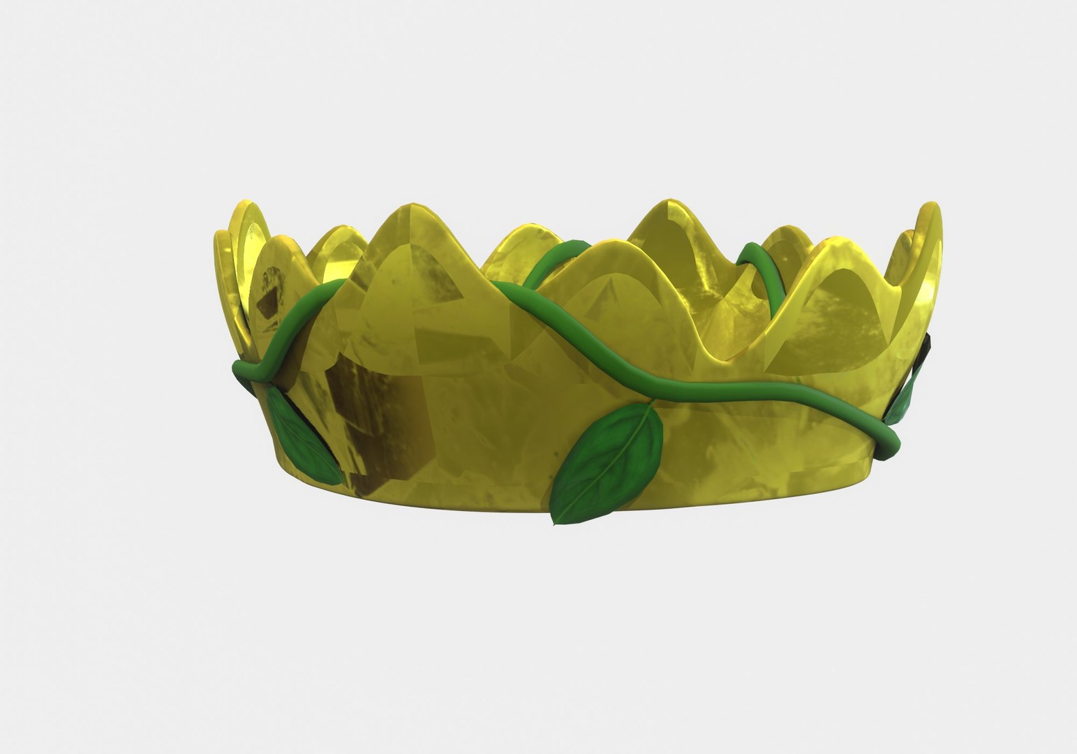3D Crown With Leaves Model - TurboSquid 1892340