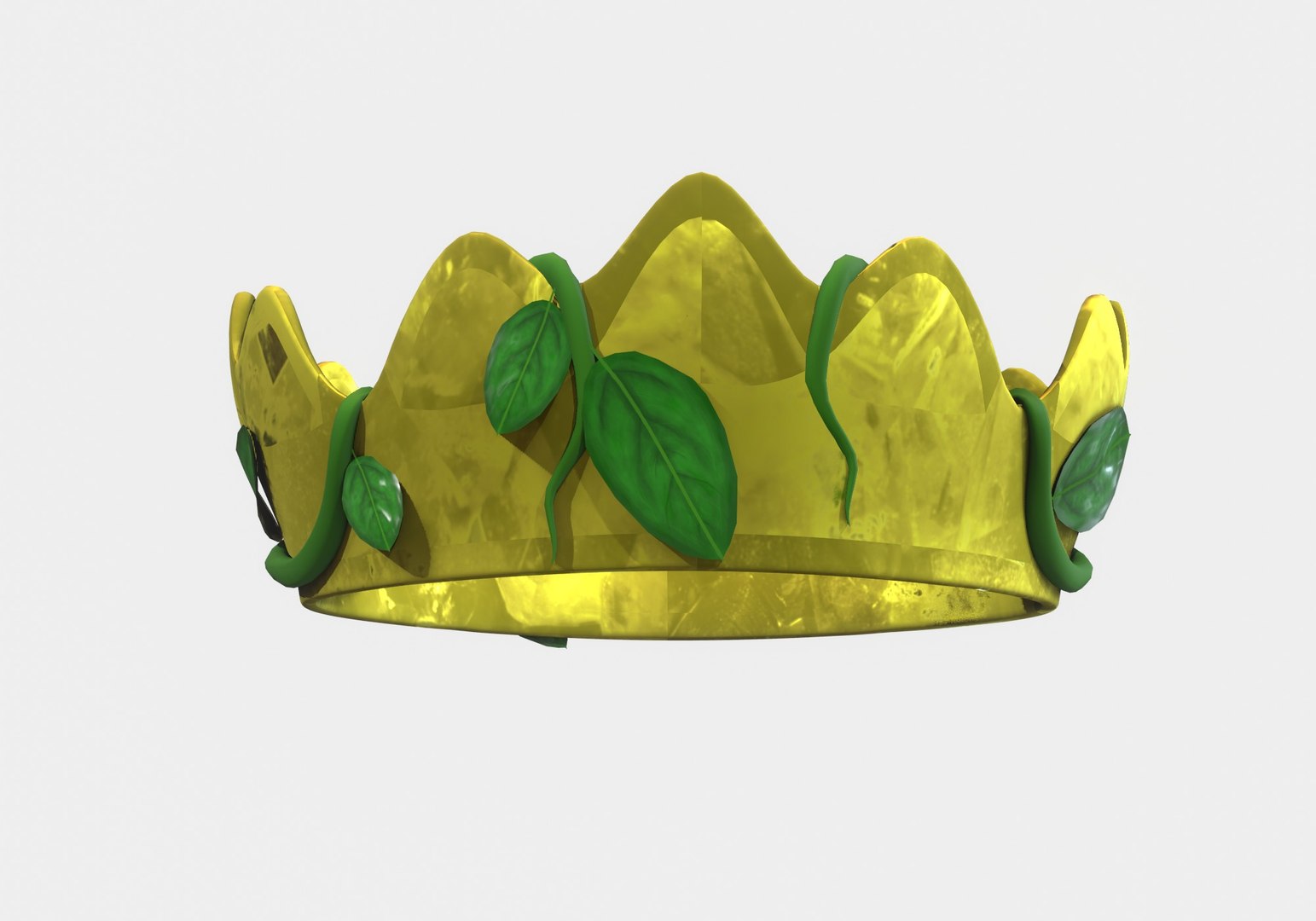 3D Crown With Leaves Model - TurboSquid 1892340